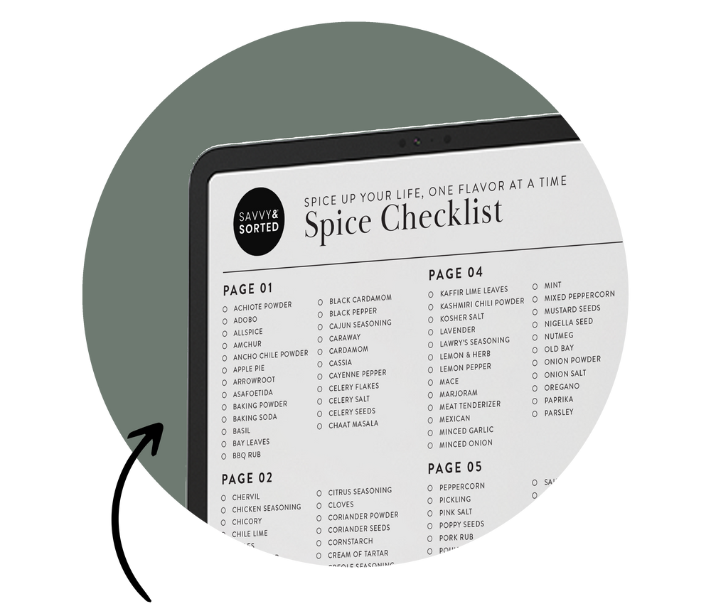 DIGITAL SPICE LIST – Savvy & Sorted